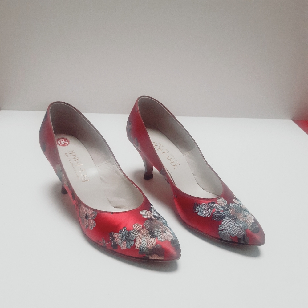 Brocade Fabric High Heels - Gem